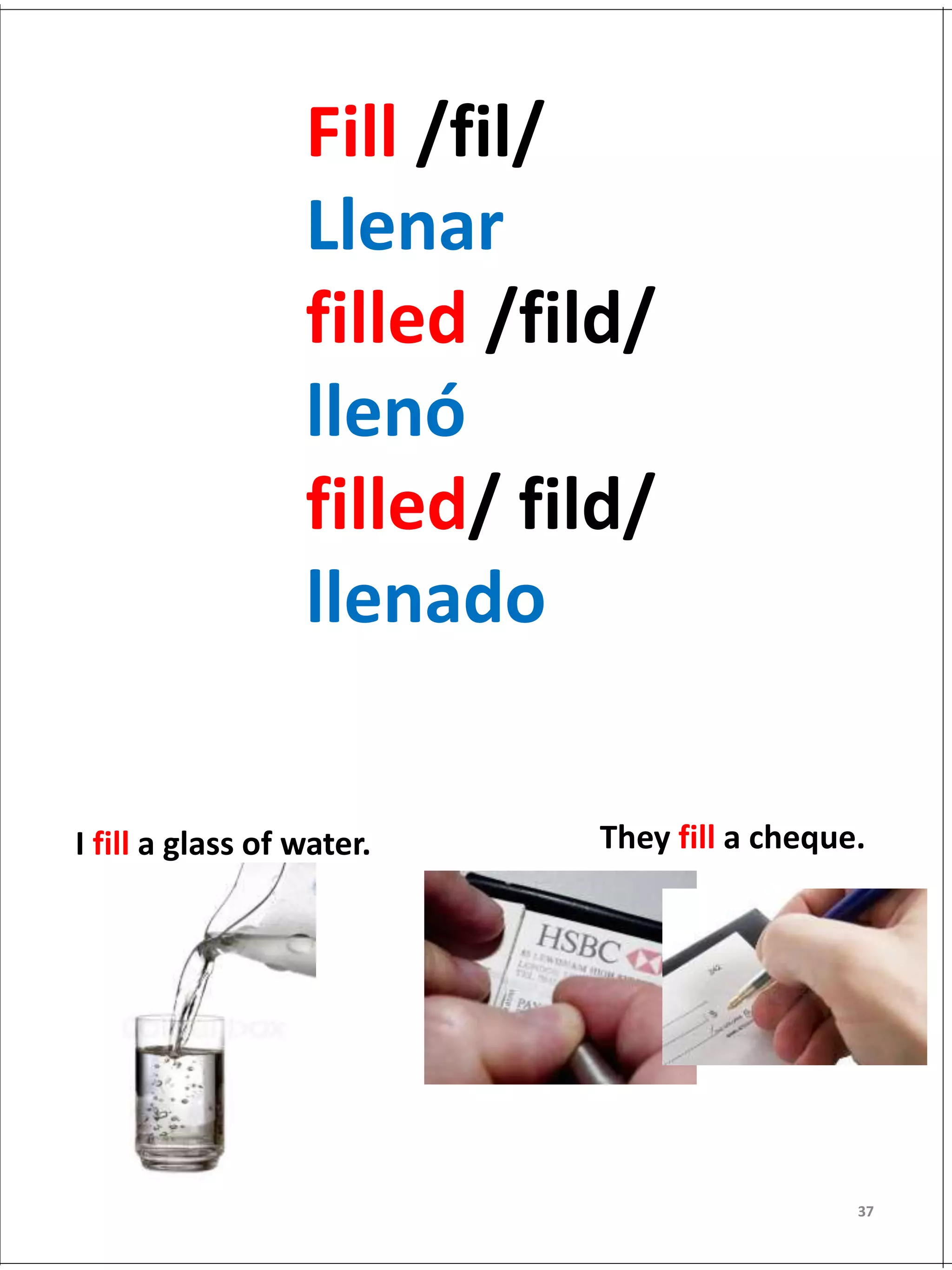 Regular verbs tarjetas con pronunciacion | PDF