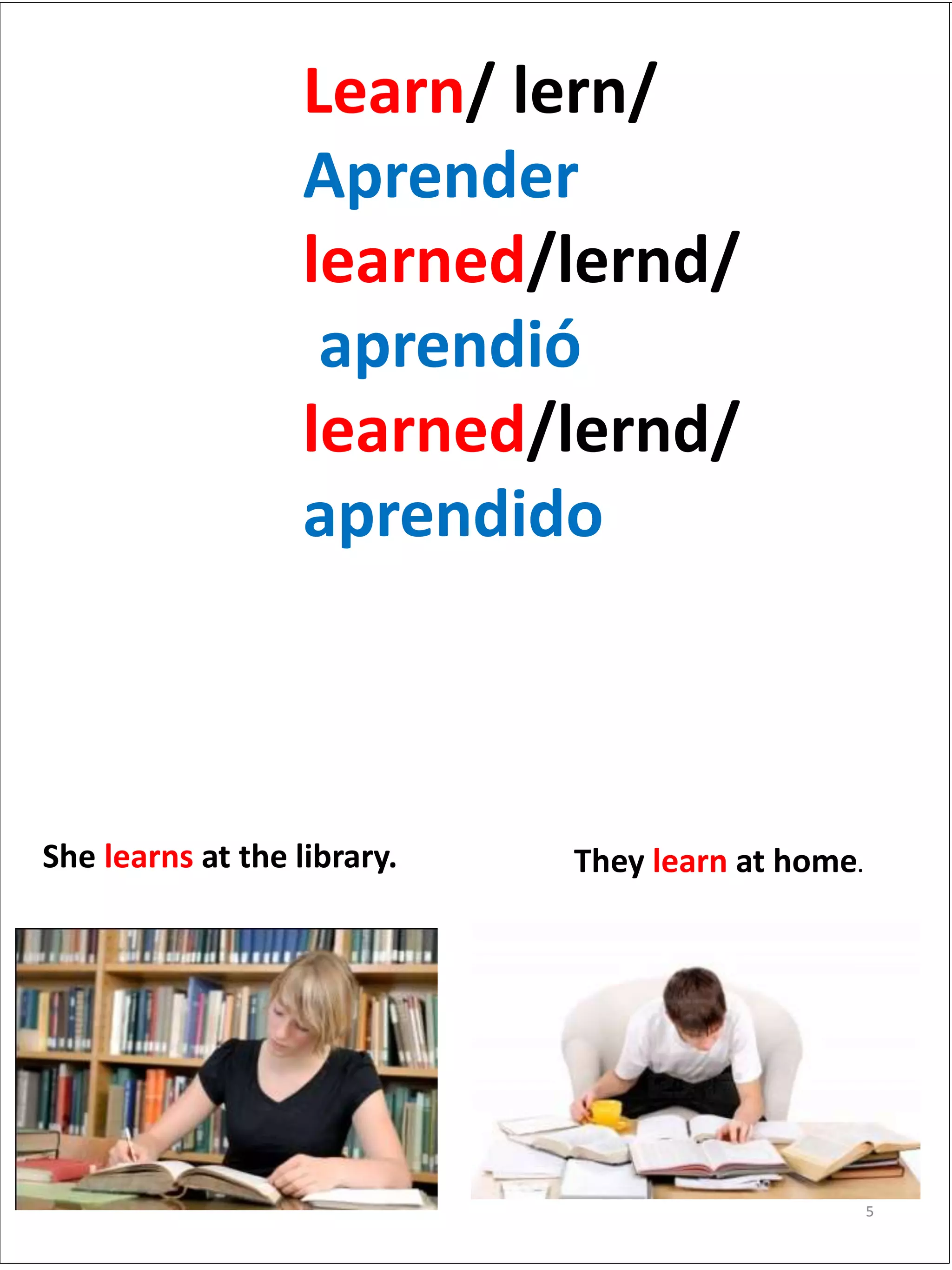 Regular verbs tarjetas con pronunciacion | PPTX