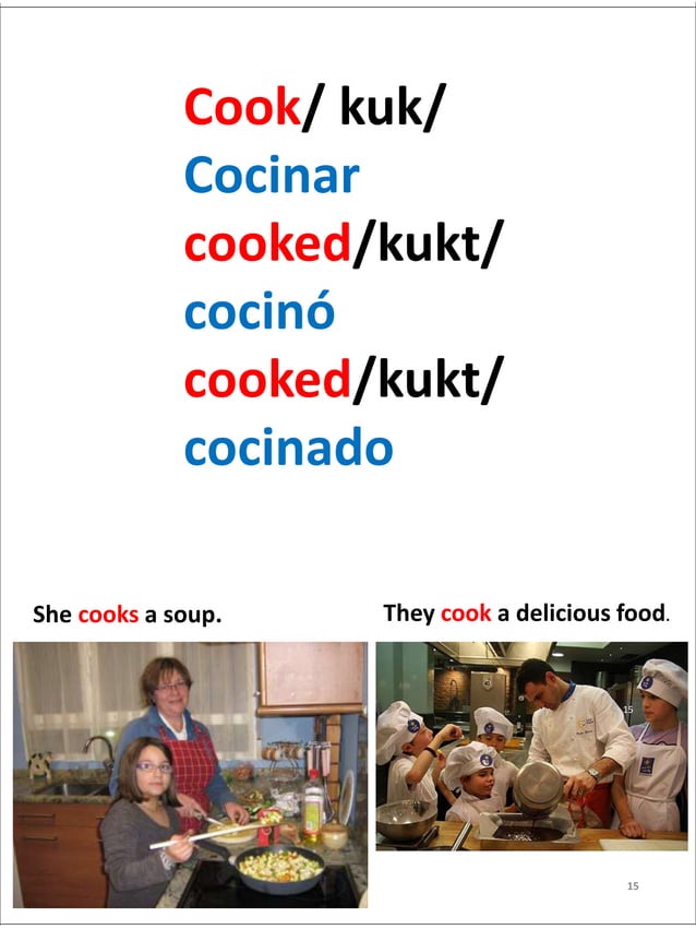 Regular verbs tarjetas con pronunciacion | PDF