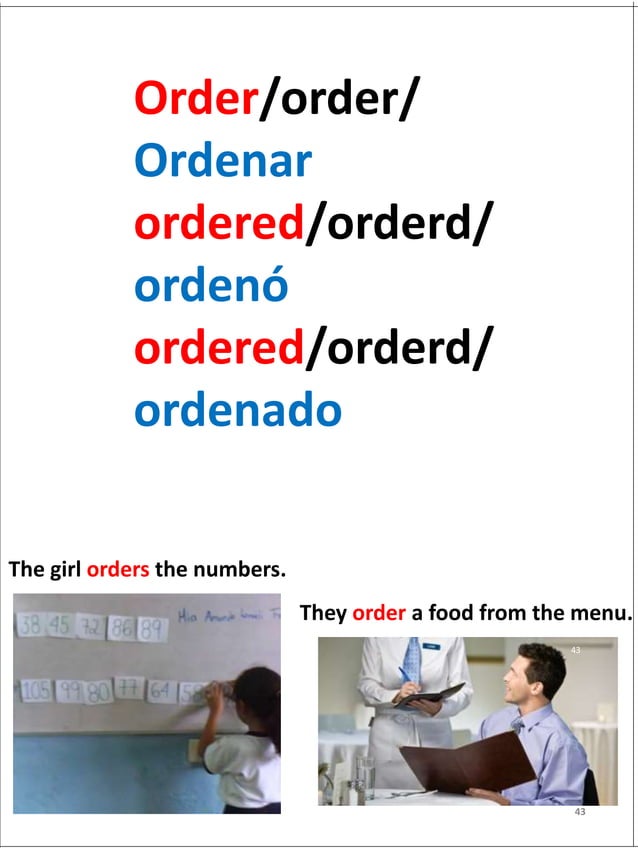 Regular verbs tarjetas con pronunciacion | PDF