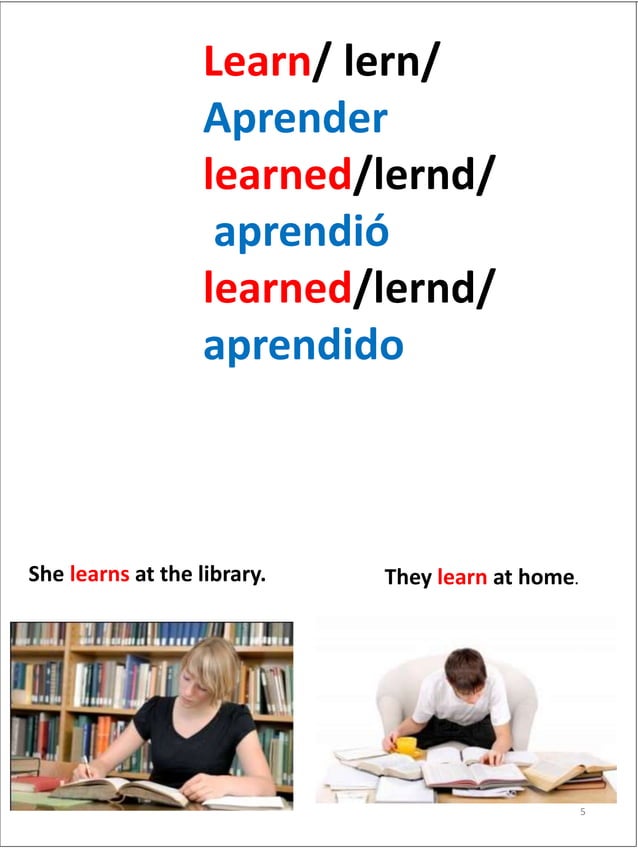 Regular verbs tarjetas con pronunciacion | PDF