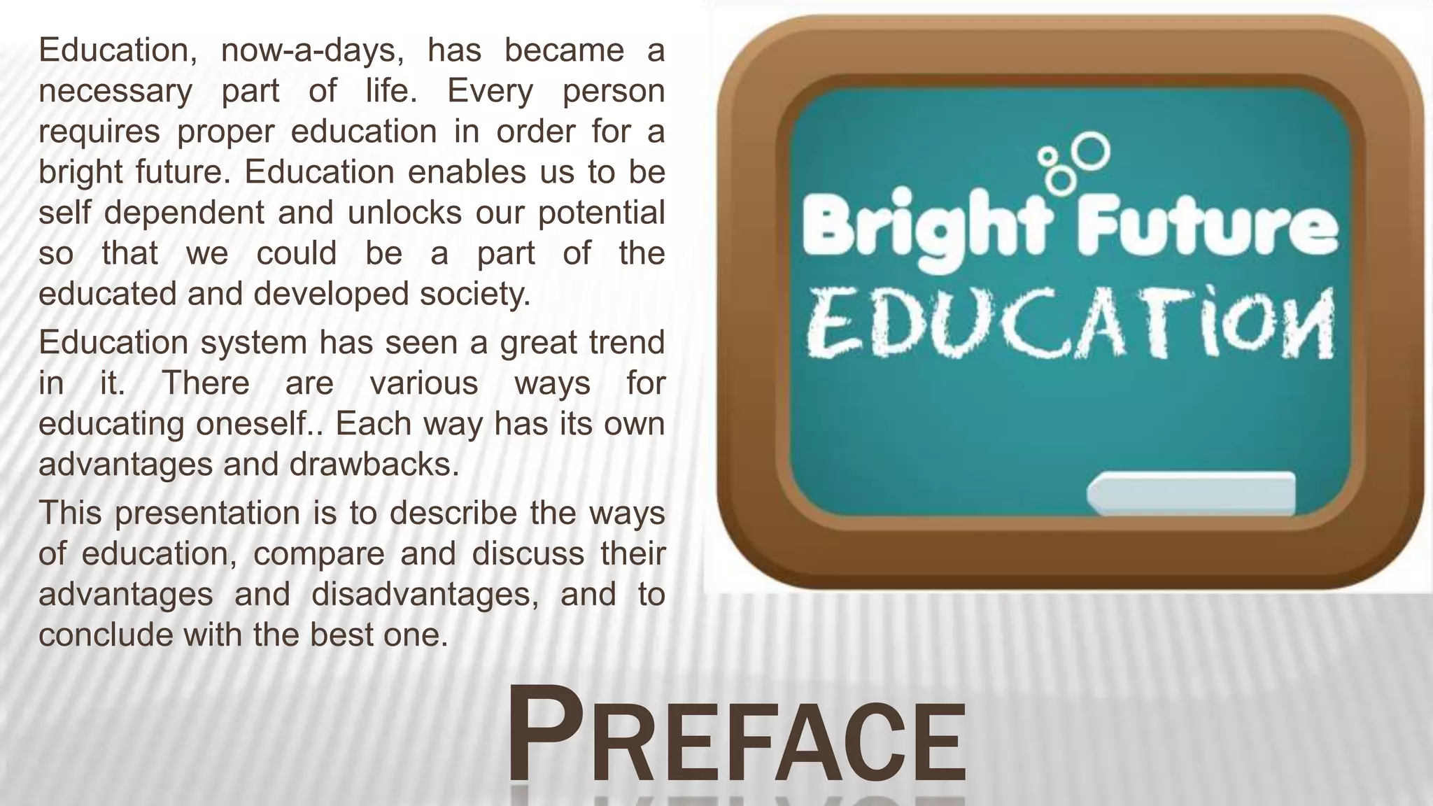 Regular vs online education | PPTX