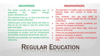 Regular vs online education | PPTX