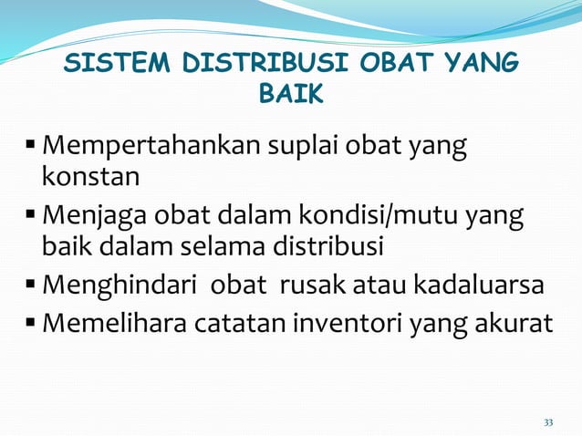 Regulasi Distribusi Obat Yang Baik | PPT