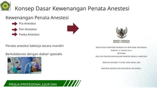 Regulasi Izin Penata Anestesi Menuju pasien Safety | PPTX