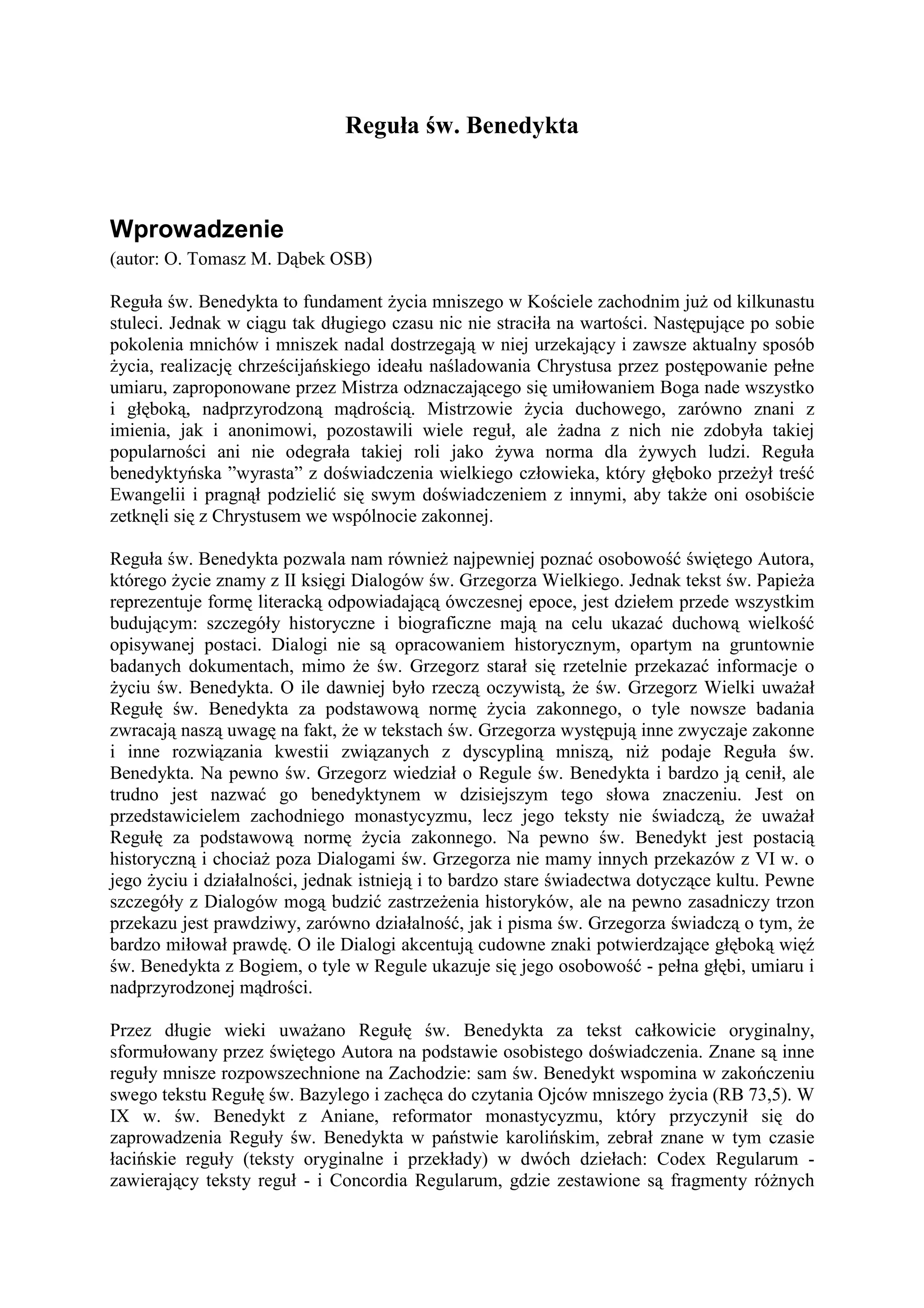 Regula sw. benedykta | PDF