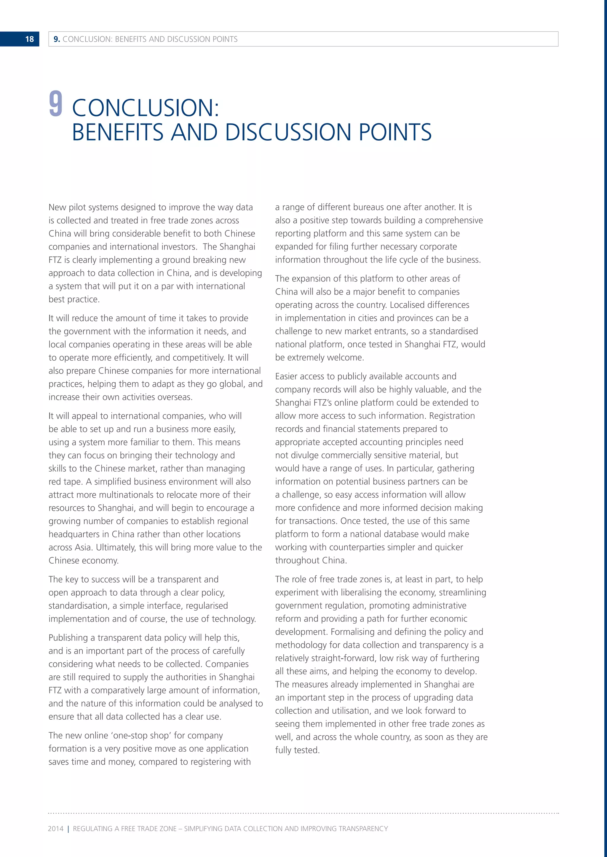 China Free Trade Zones discussion paper: Regulating a Free Trade Zone ...