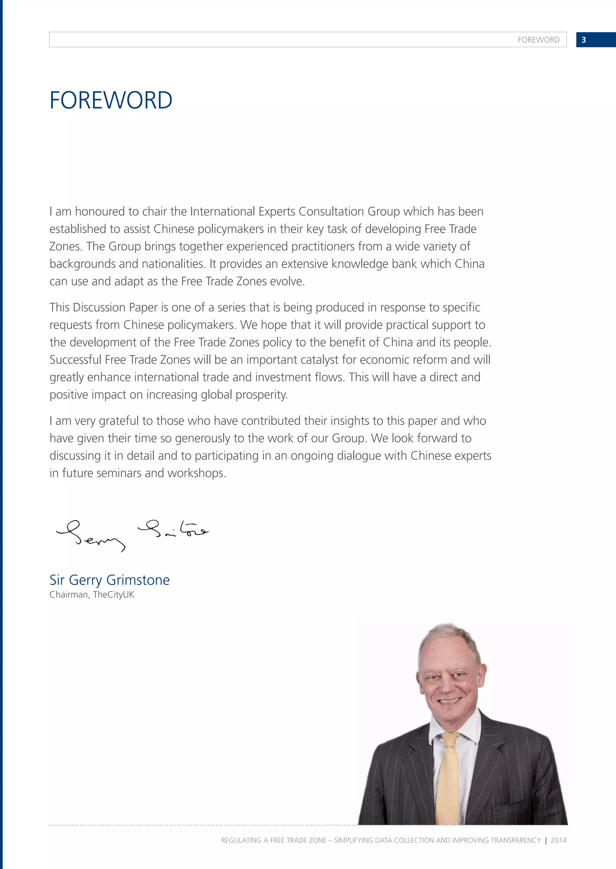 China Free Trade Zones discussion paper: Regulating a Free Trade Zone ...