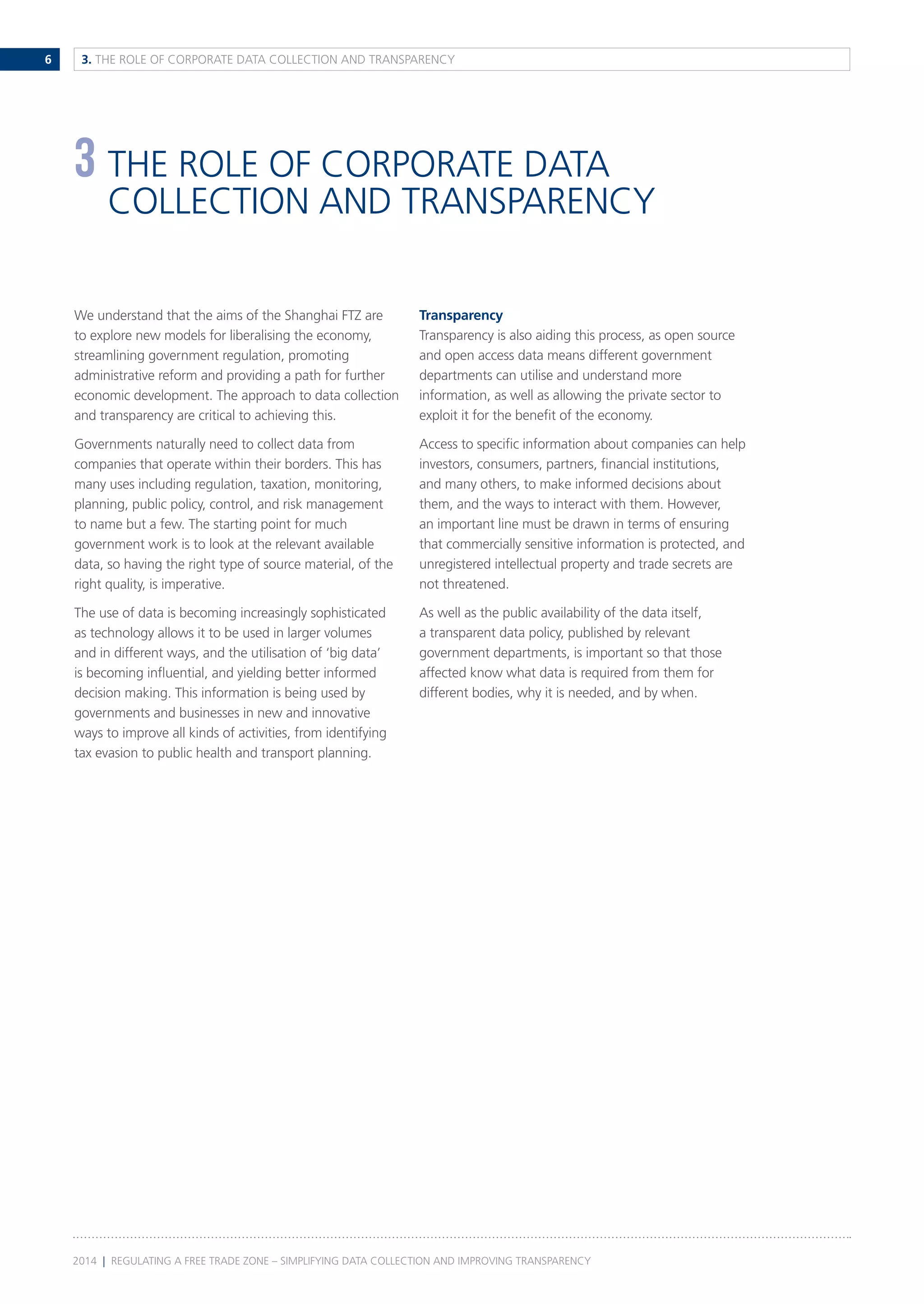 China Free Trade Zones discussion paper: Regulating a Free Trade Zone ...