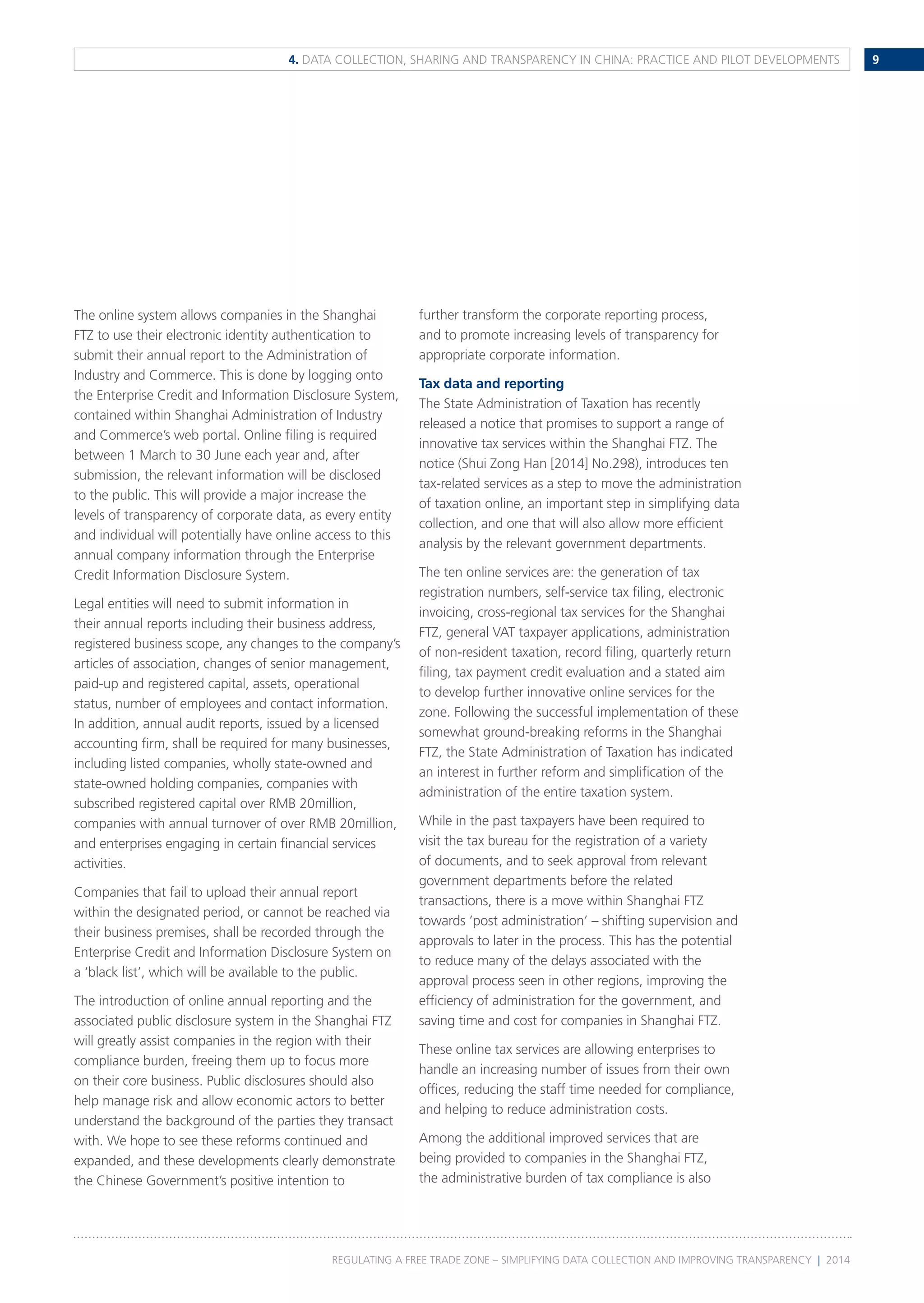 China Free Trade Zones discussion paper: Regulating a Free Trade Zone ...