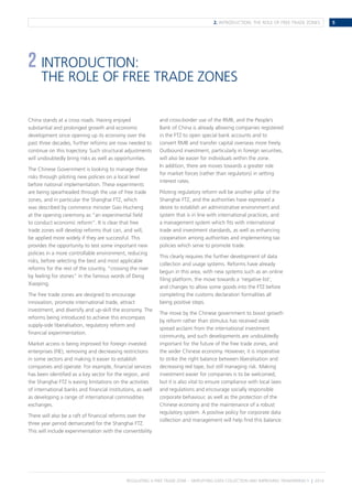 China Free Trade Zones discussion paper: Regulating a Free Trade Zone ...