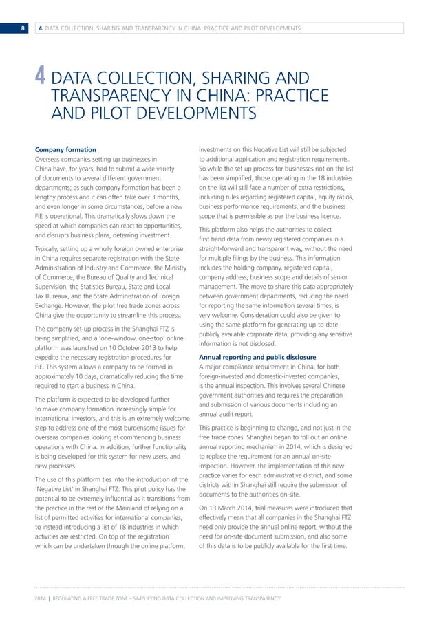 China Free Trade Zones discussion paper: Regulating a Free Trade Zone ...