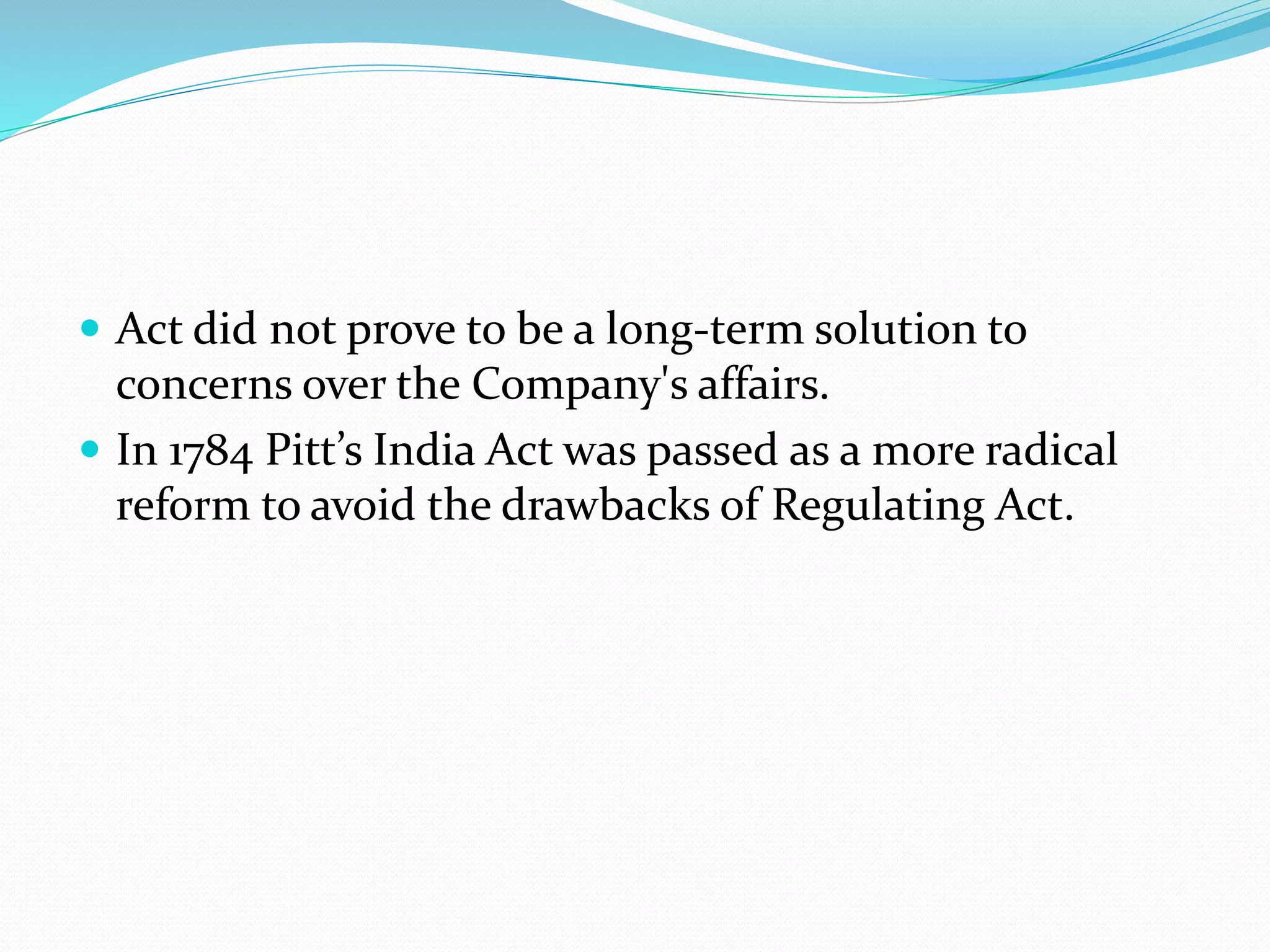 Regulating act 1773 | PPTX