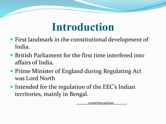 Regulating act 1773 | PPTX
