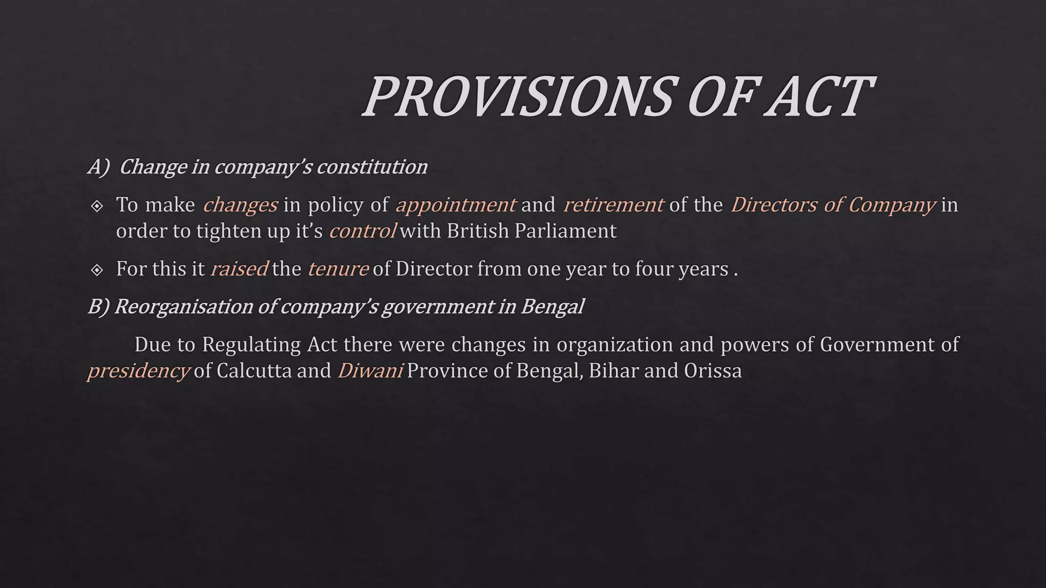 Regulating Act of 1773 | PPTX