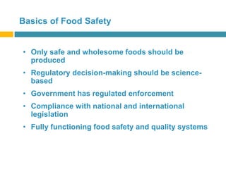 Regulating quality and safety of foods | PPTX