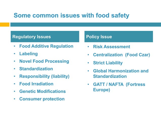 Regulating quality and safety of foods | PPTX