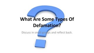 Defamation | PPT