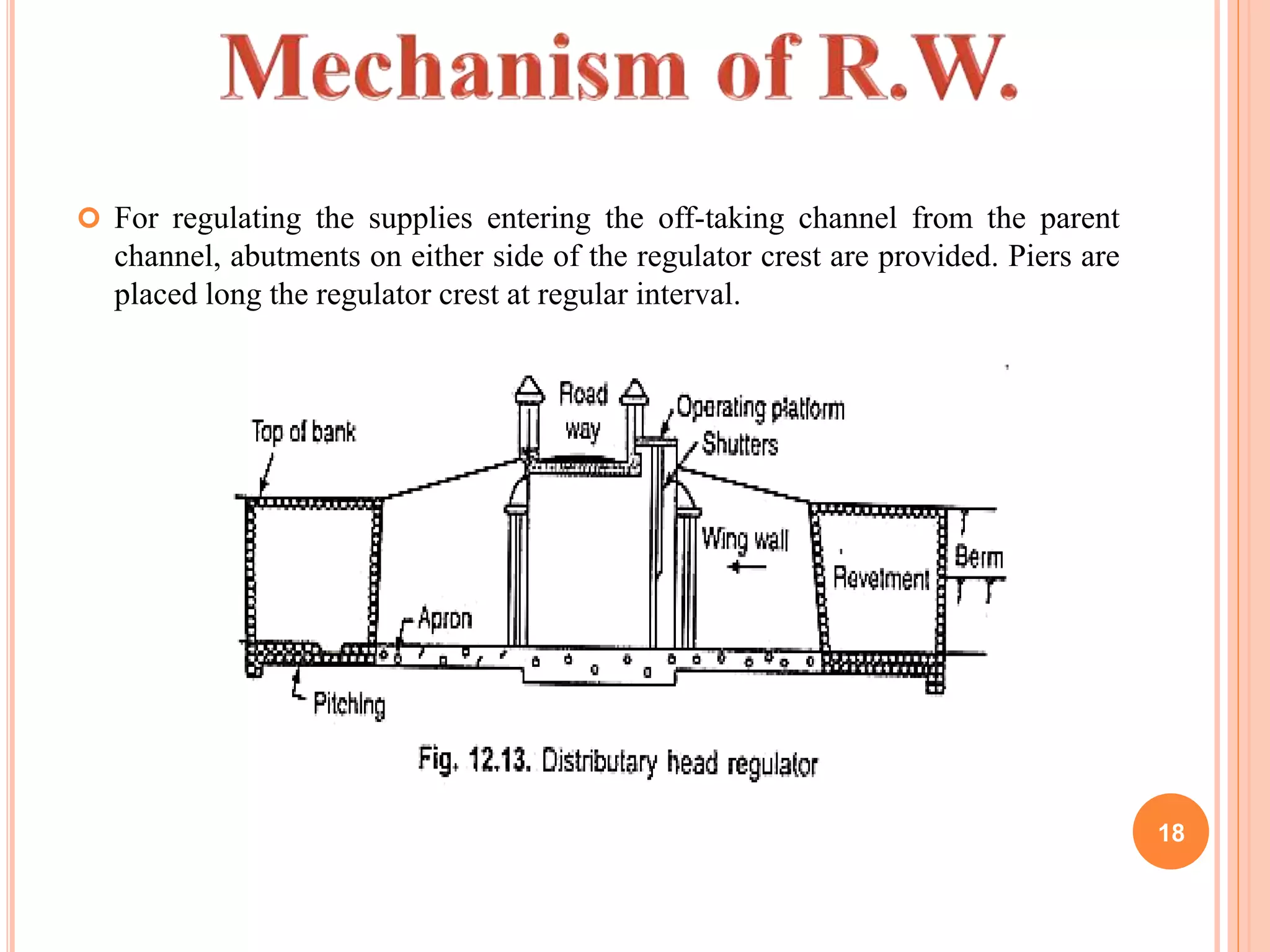 Regulating structure for canal flow | PPTX