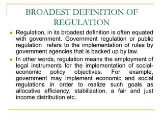Regulatory Public Policies: The Possibility And Impossibility Of ...