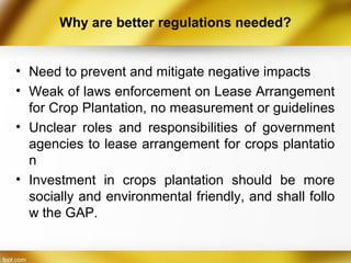 Regulation land-lease-banana phouvong | PPT
