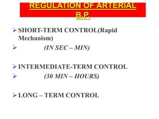 Regulation of-arterial-blood-pressure | PPTX