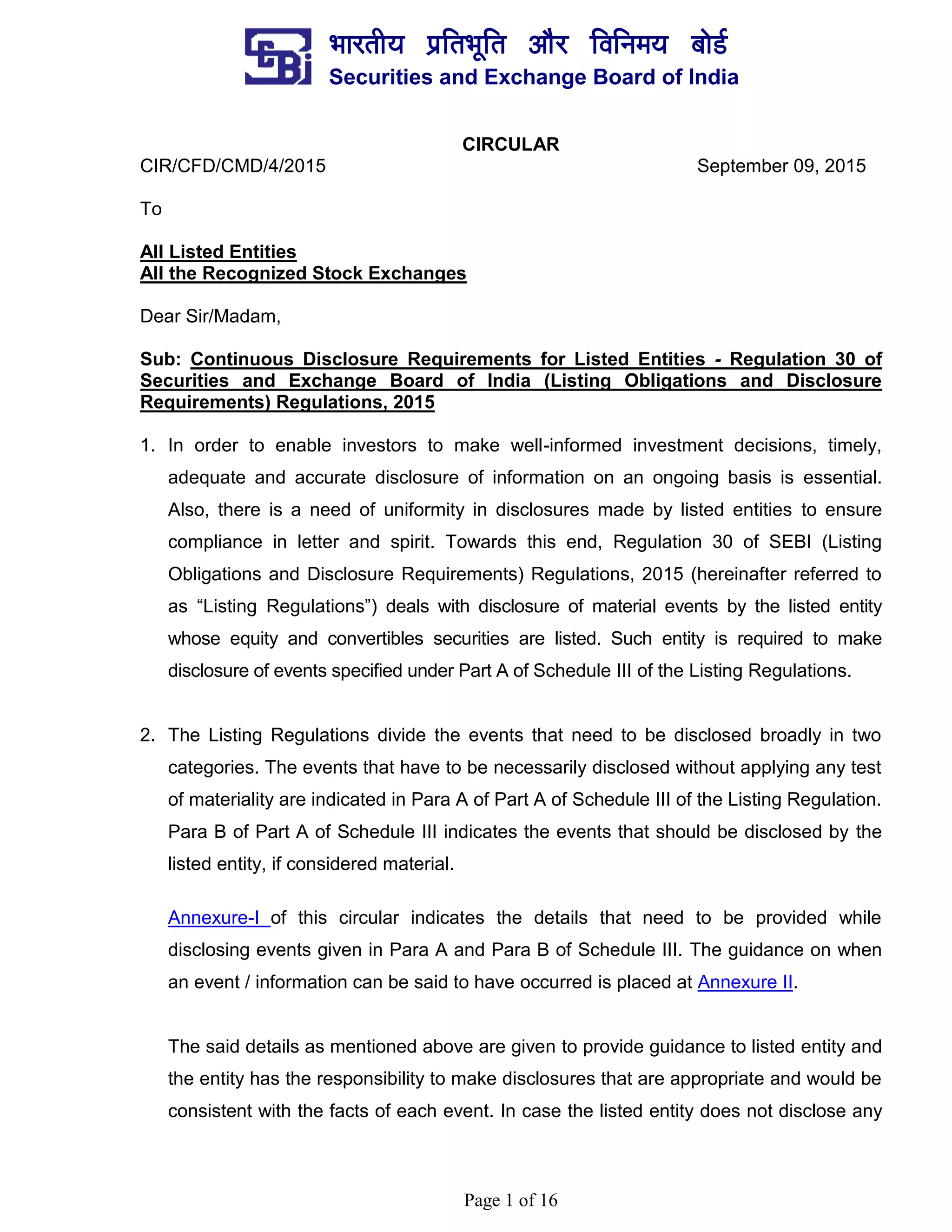 Regulation 30 | PDF