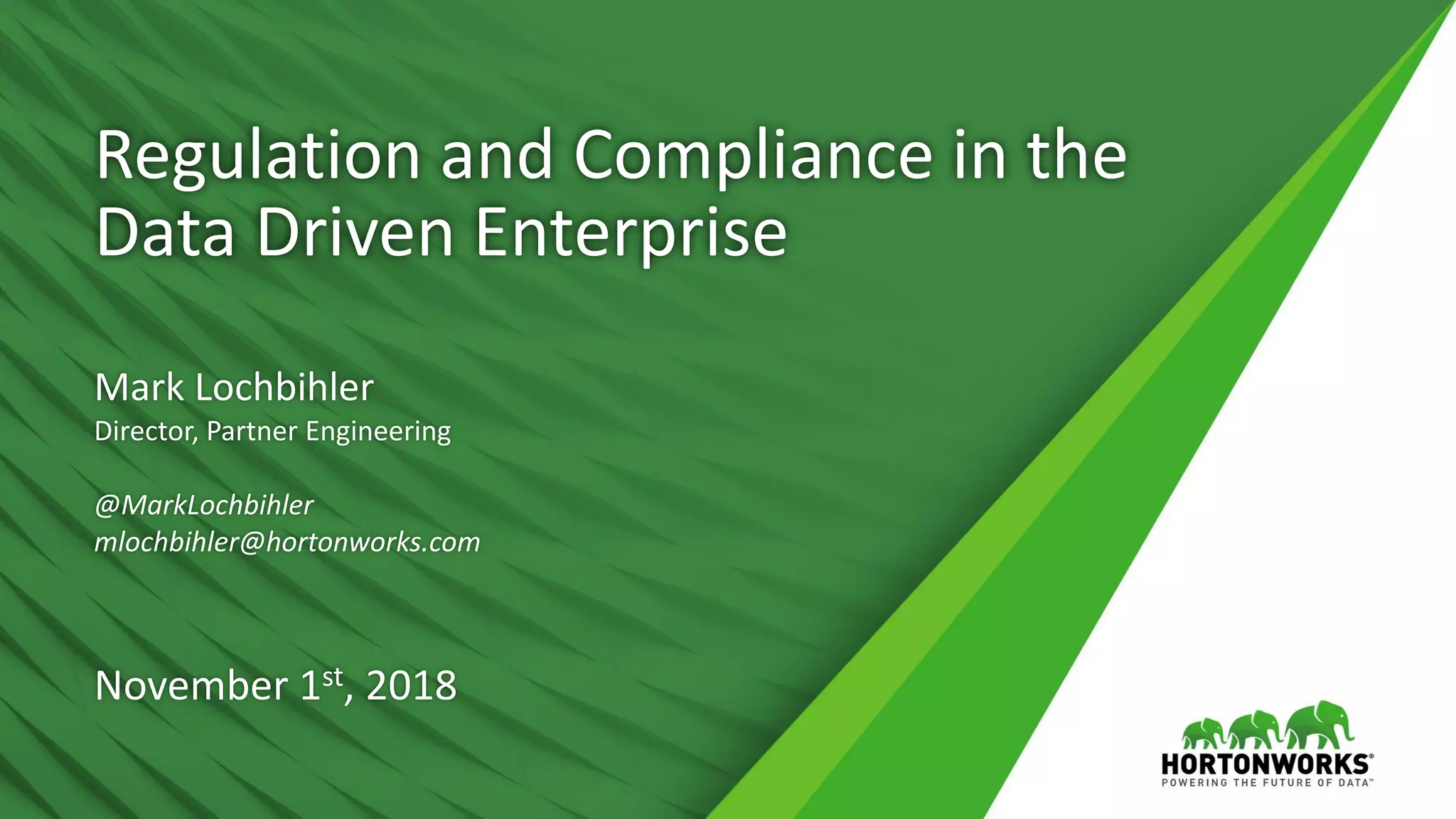 Regulation and Compliance in the Data Driven Enterprise | PDF