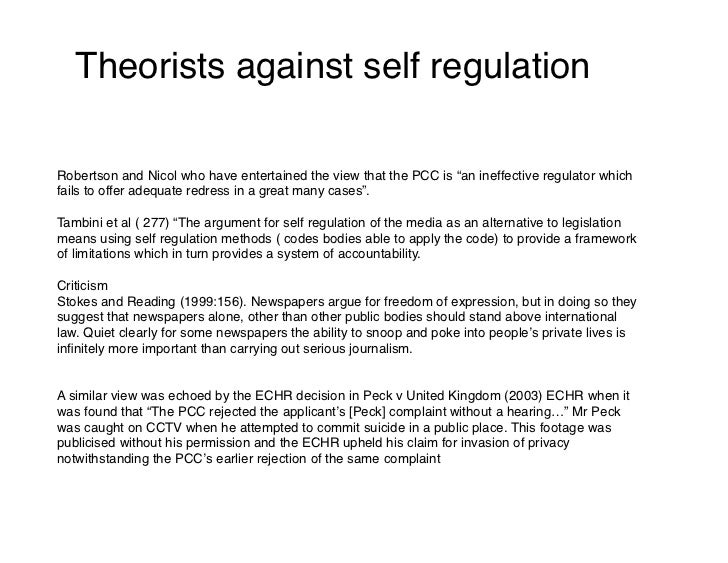Regulation and control