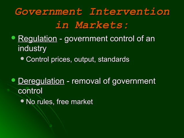 Regulation and deregulation | PPT