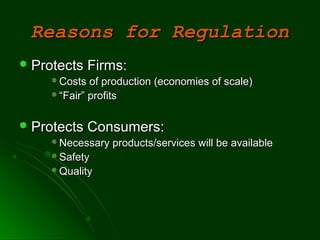 Regulation and deregulation | PPT