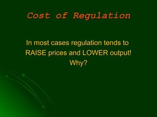 Regulation and deregulation | PPT