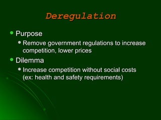 Regulation and deregulation | PPT