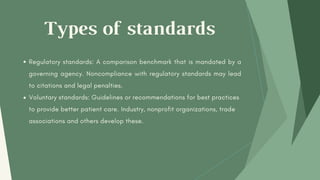 REGULATION AND STANDARDS .. Understand the difference between ...