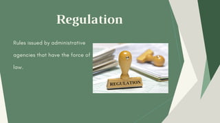 REGULATION AND STANDARDS .. Understand the difference between ...