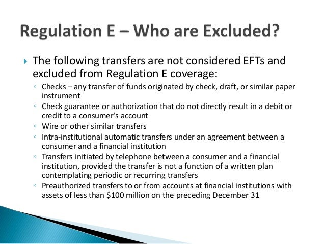Regulation e what you need to know