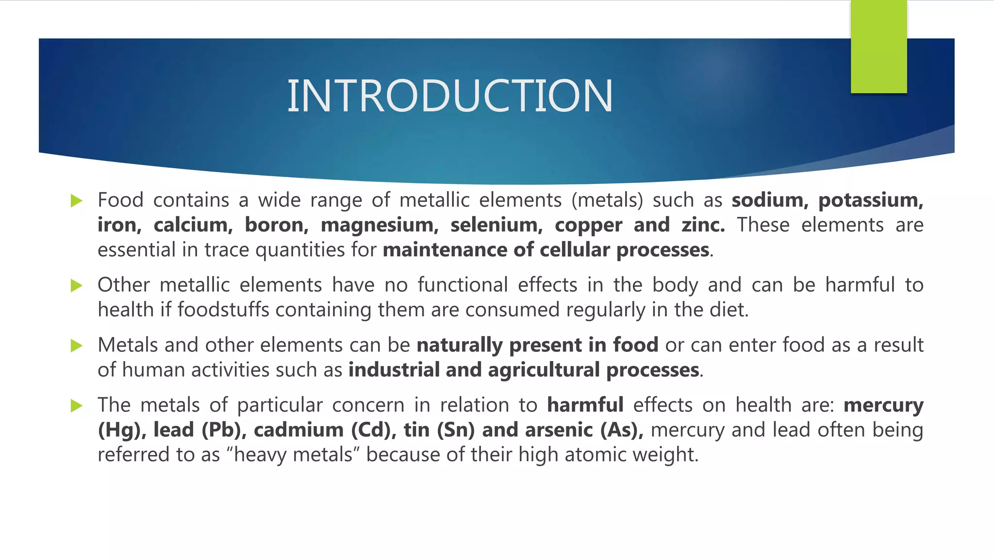 Regulations for Heavy Metals in Packaged Foods | PPTX | Desserts and ...
