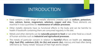 Regulations for Heavy Metals in Packaged Foods | PPTX