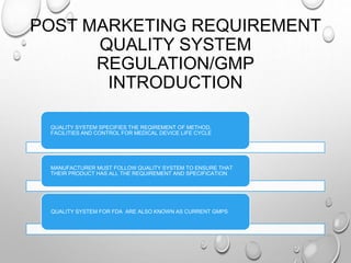 Regulation for medical devices | PPTX