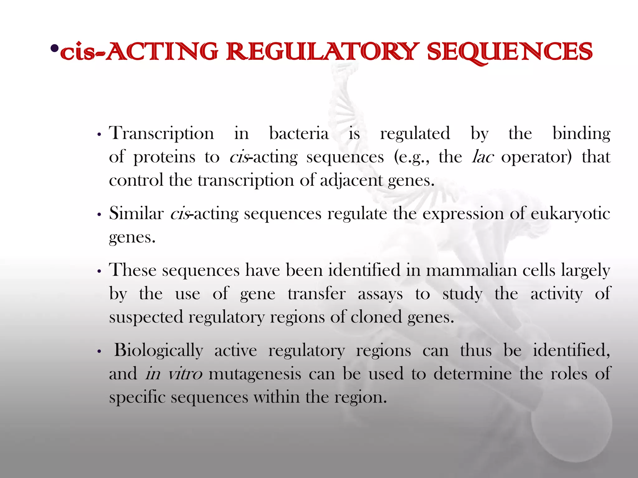 Transcription Regulation in Eukaryotes | PPTX