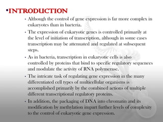 Transcription Regulation | PPTX