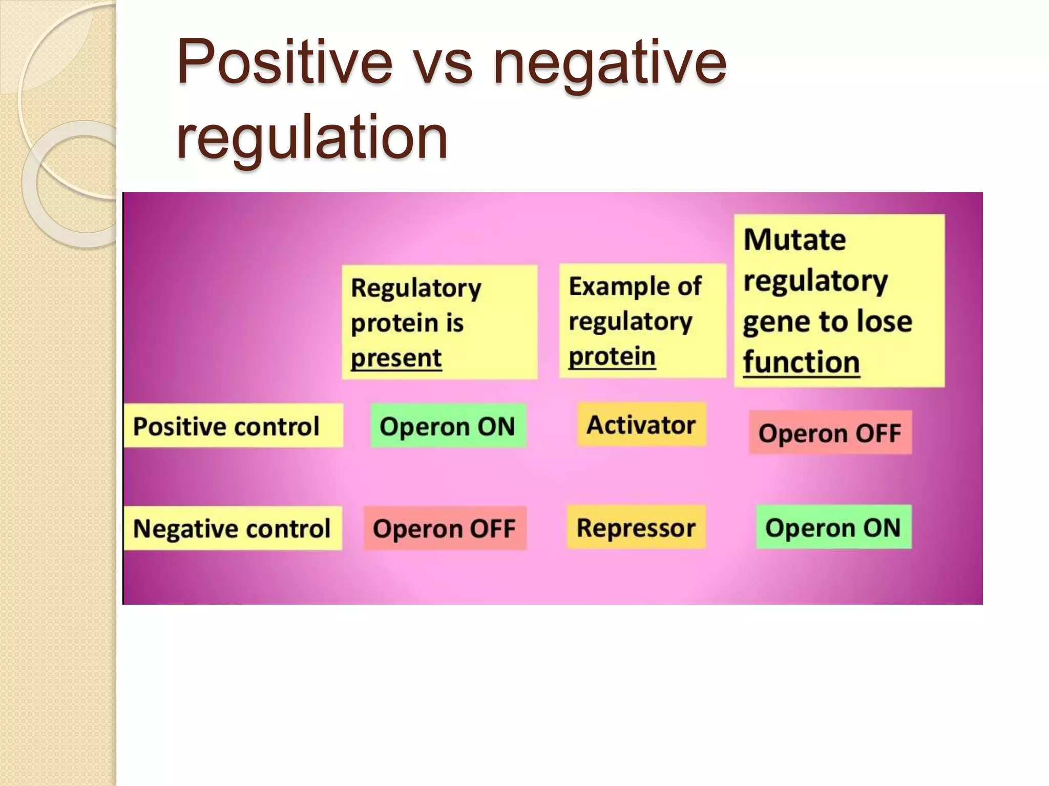 Regulation in lac operon | PPTX