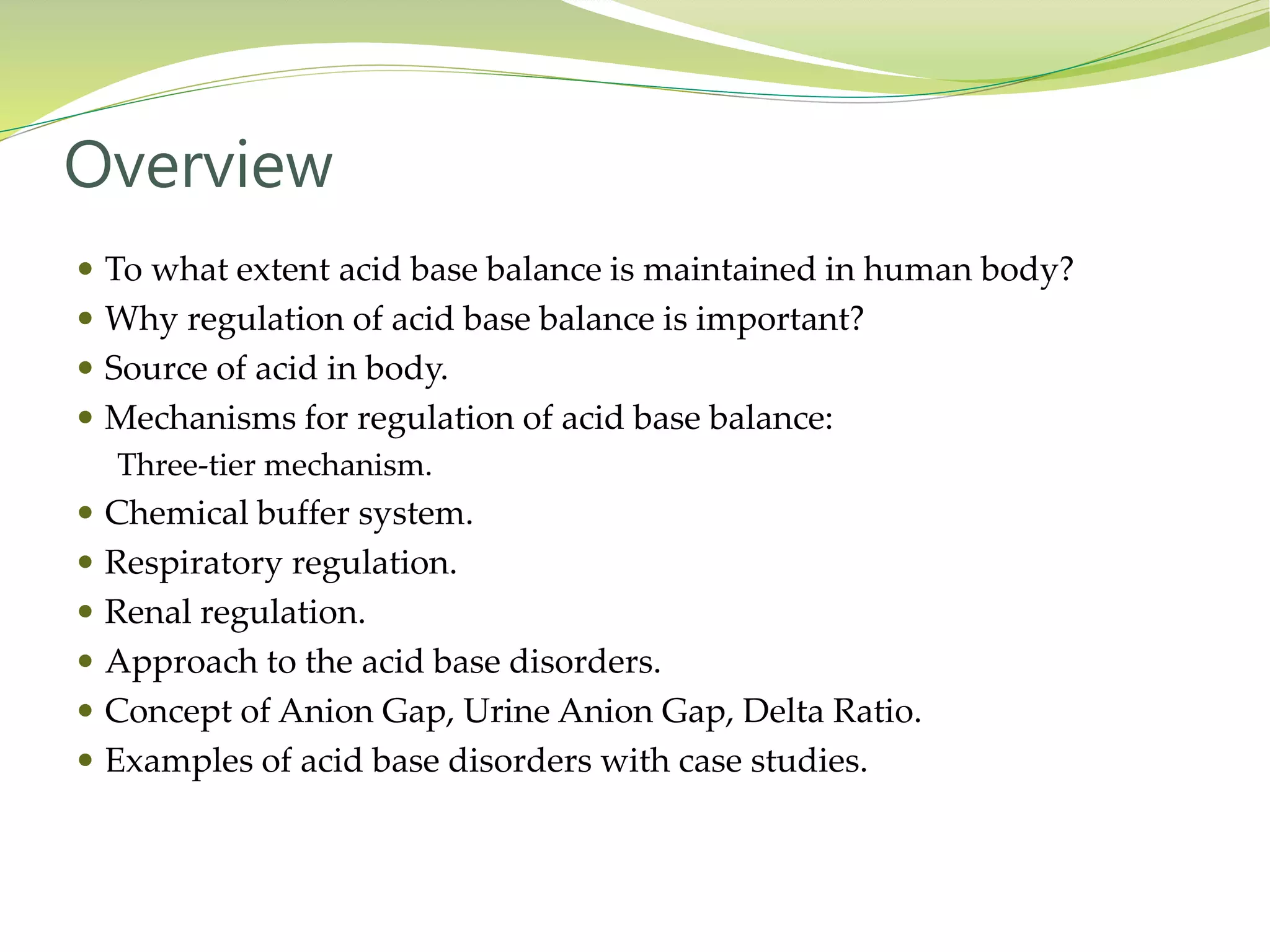Regulation of Acid Base Balance | PPTX