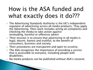 Regulation of advertising in the uk | PPTX