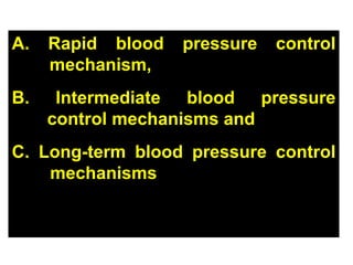 Regulation of arterial blood pressure | PPTX