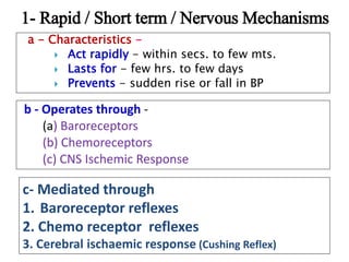 Regulation of arterial blood pressure | PPTX