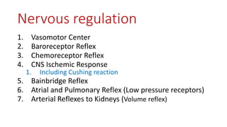 Regulation of arterial pressure i | PPTX
