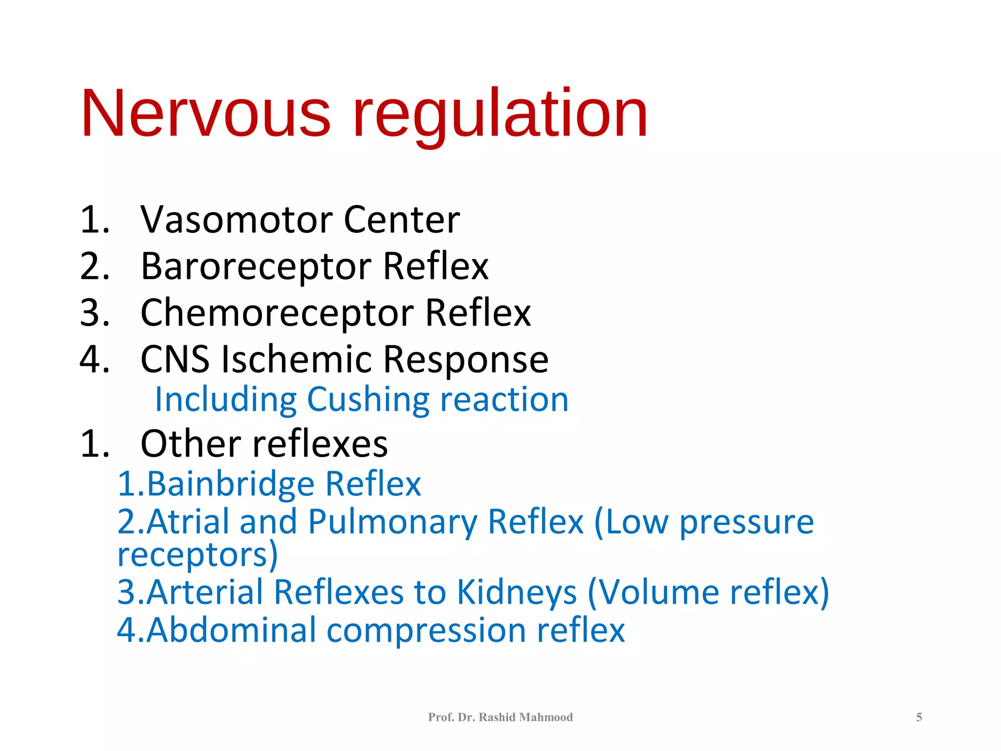 Regulation of arterial pressure-I | PPT