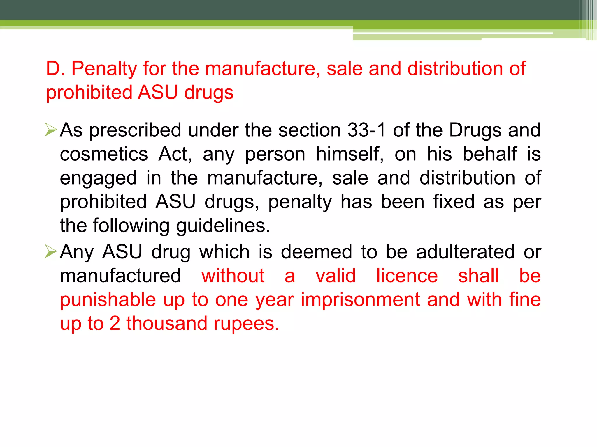 Regulation of ASU drugs.ppt by Dr.U.Srinivasa | PPT