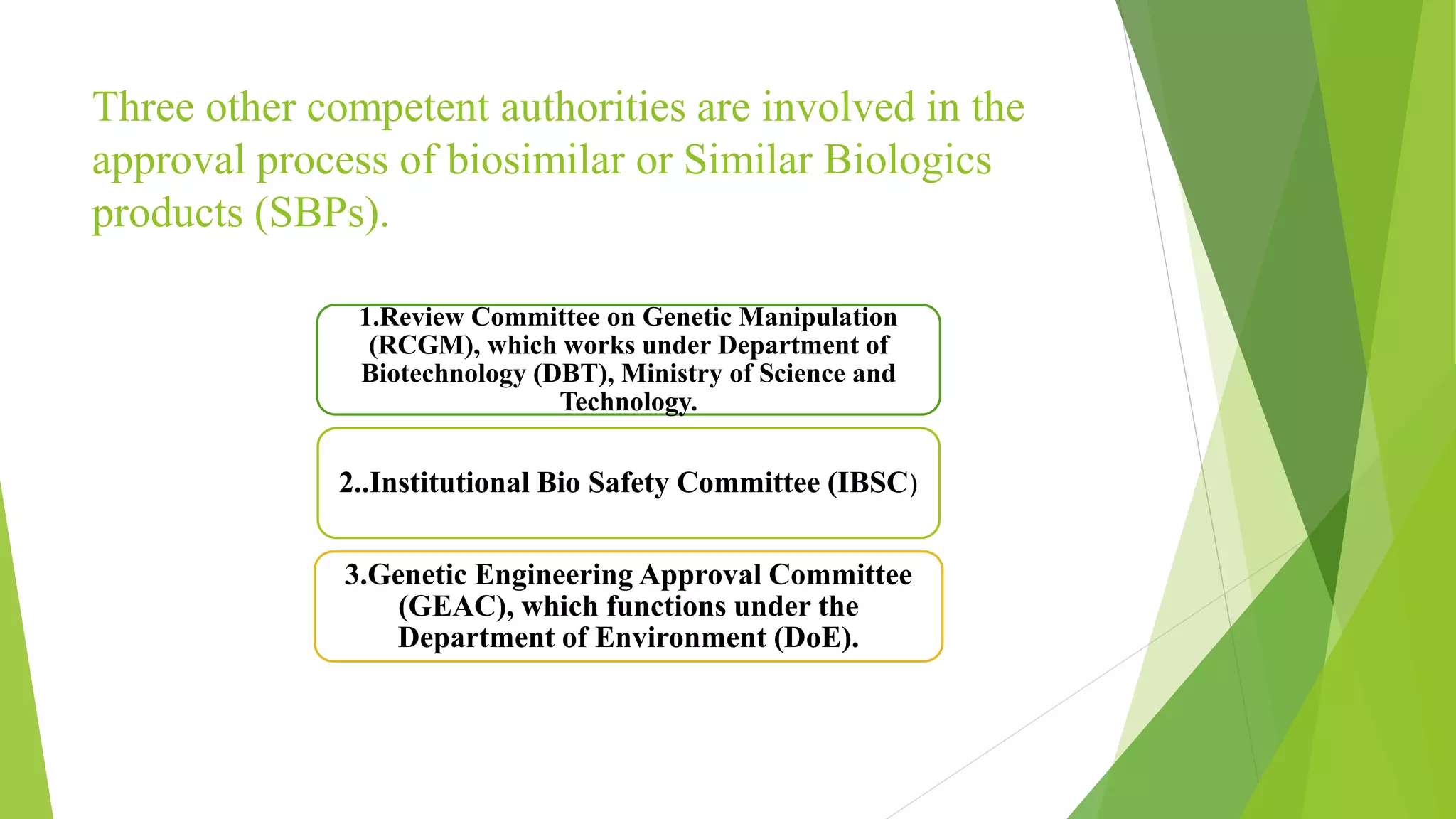 Regulation of biosimilar in India | PPTX